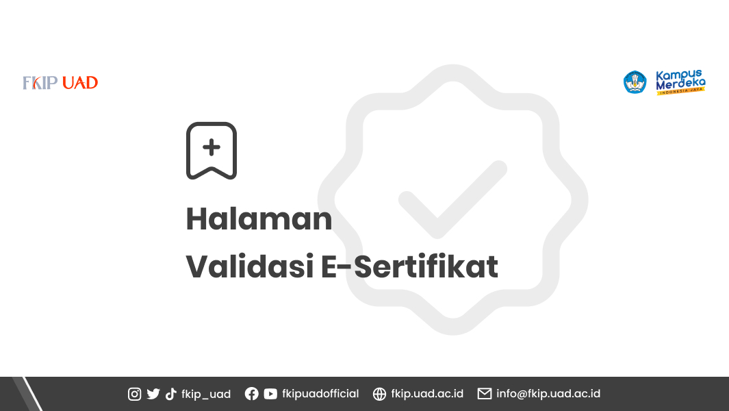 Halaman Validasi E-Sertifikat - FKIP UAD